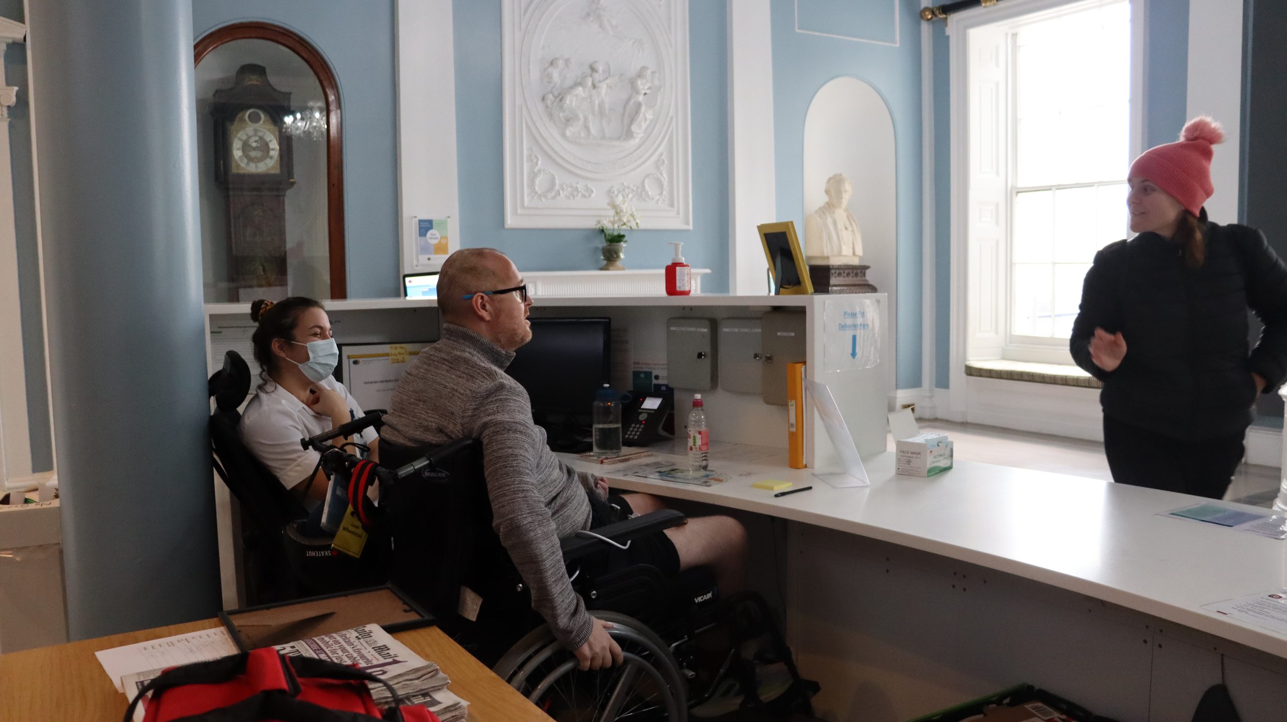 RHN patients take over reception - Royal Hospital for Neuro-disability